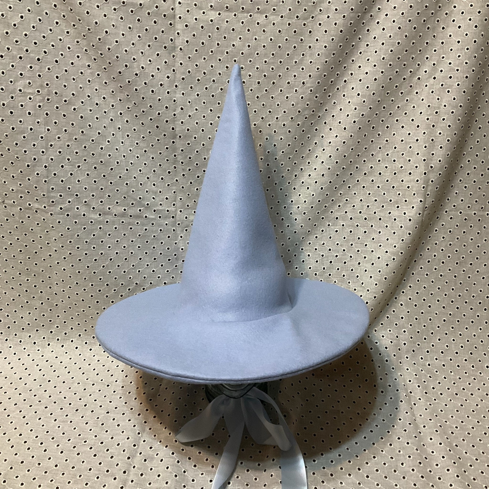 Powder Blue Practical Witch Hat- Light Blue Wool Felt Hat With Satin ...