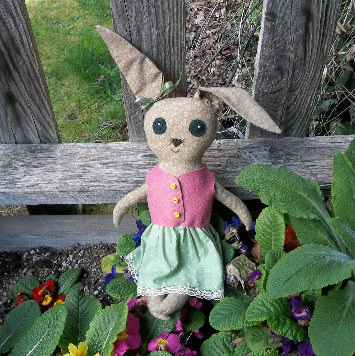 Natalie the Big Eyed Rabbit Doll | Etsy
