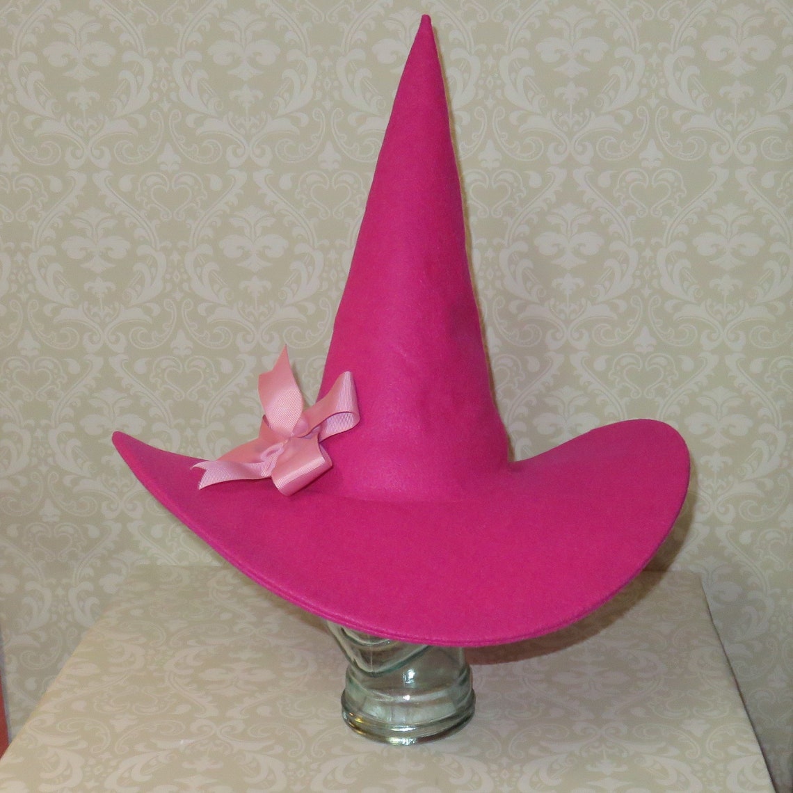 Dark Pink Wool Felt Witch Hat - Etsy