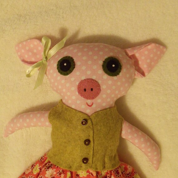 Home & Hobby PDF epattern Tutorial Pig Doll Pattern Dollhouse Making ...