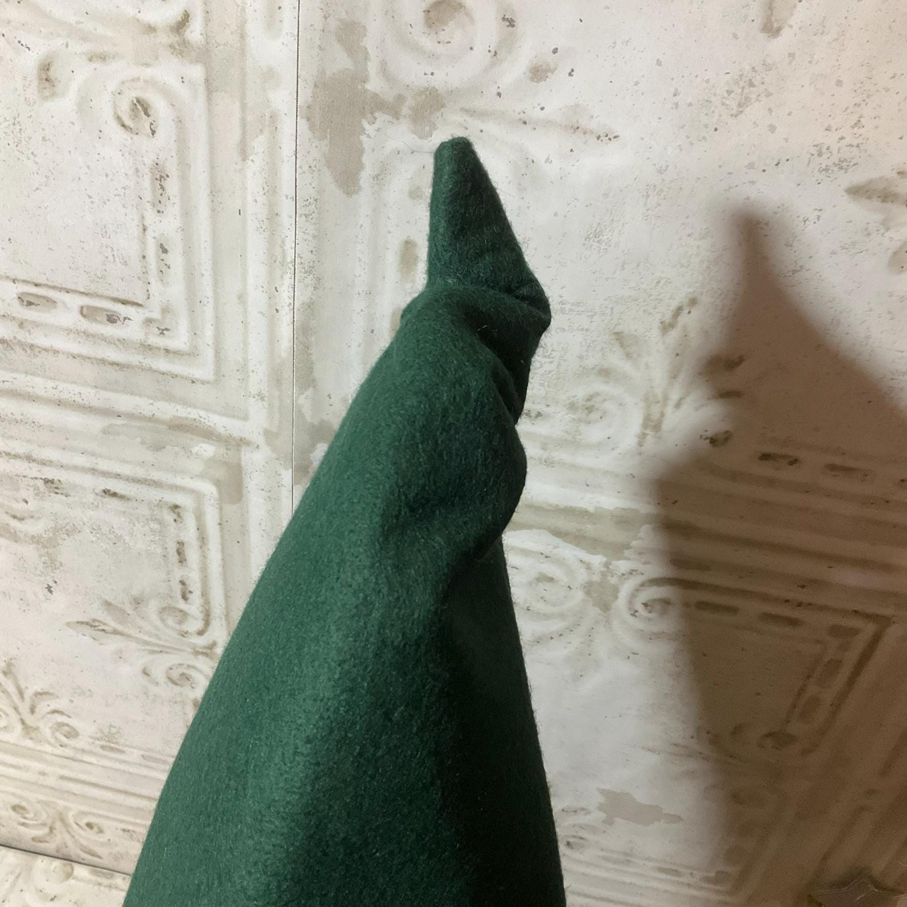 Forest Practical Witch Hat- Green Wool Felt Hat With Satin Ribbon Ties ...