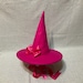 Hot Pink Practical Witch Hat- Pink Wool Felt Hat With Satin Ribbon Ties ...
