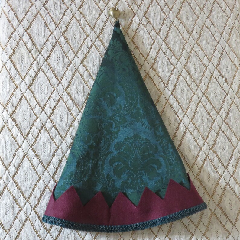 Forest Green/burgundy Elf Hat - Etsy