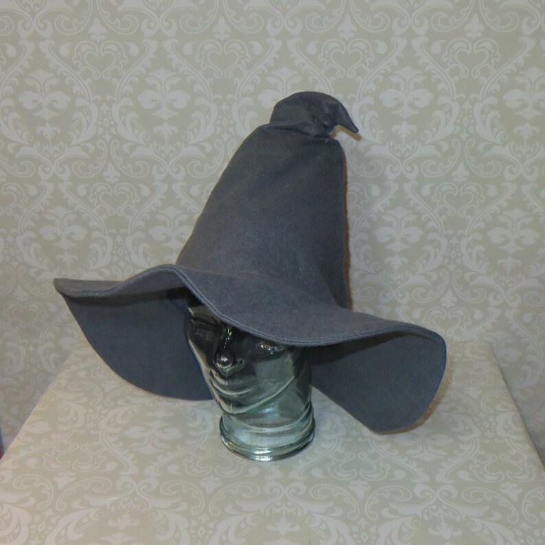Floppy Gray Wizard/Witch Hat | Etsy