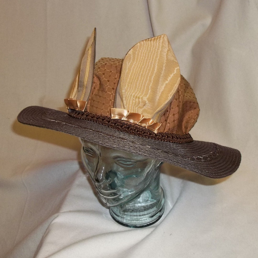 Copper and Brown Picture Hat With Animal Ears - Etsy