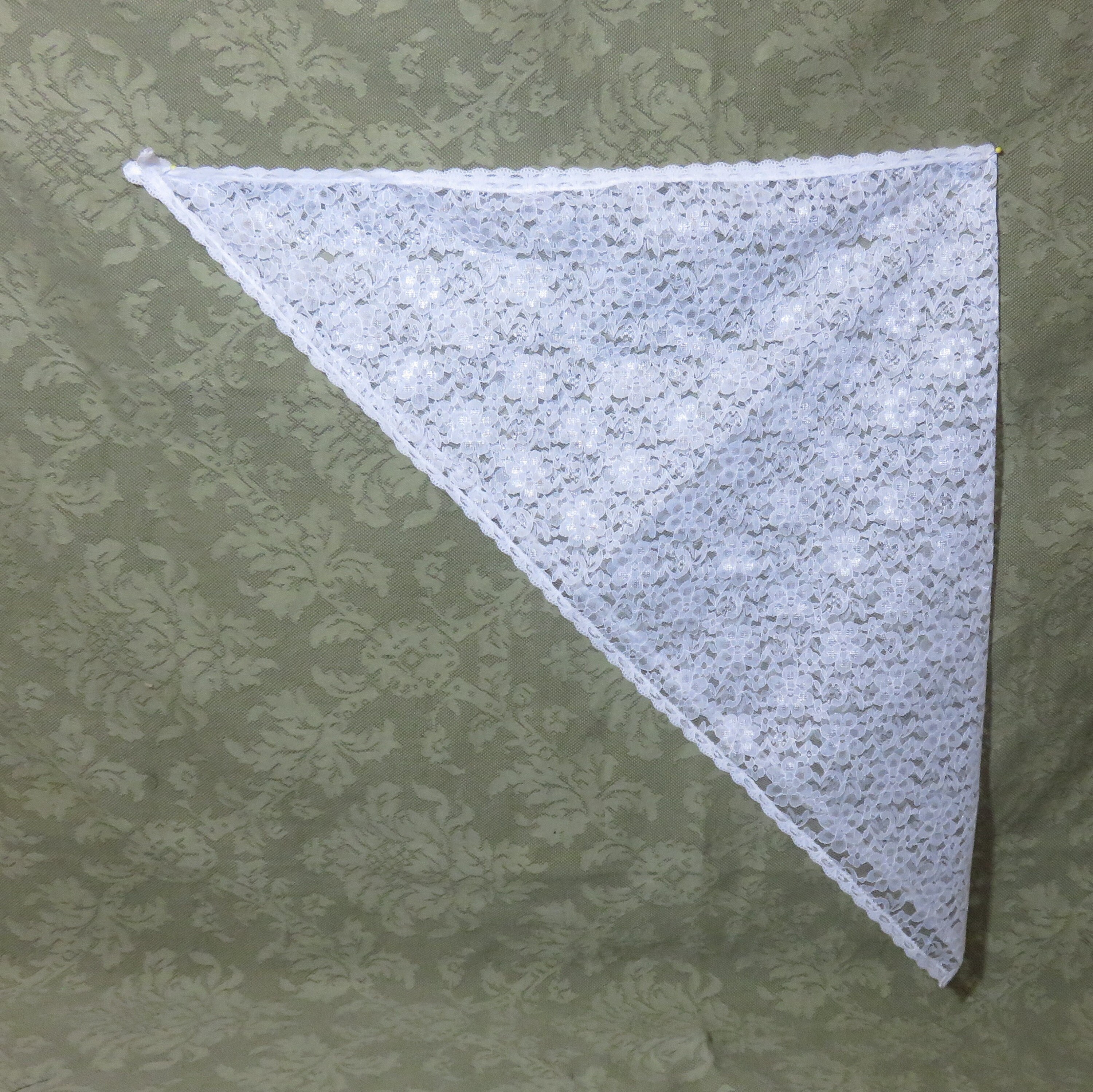 White Fichu Floral Design Lace Scarf Only One Available | Etsy