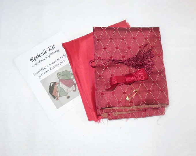 Reticule Kit Red Regency Purse - Etsy