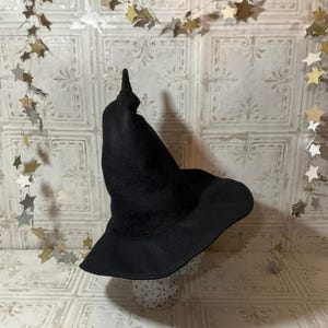 Everyday Black Wizard/witch Hat- Crooked Top - Etsy