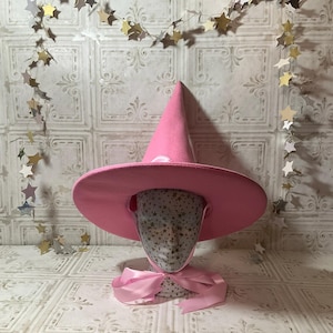 Light Pink Practical Witch Hat- Pink Wool Felt Hat With Satin Ribbon ...