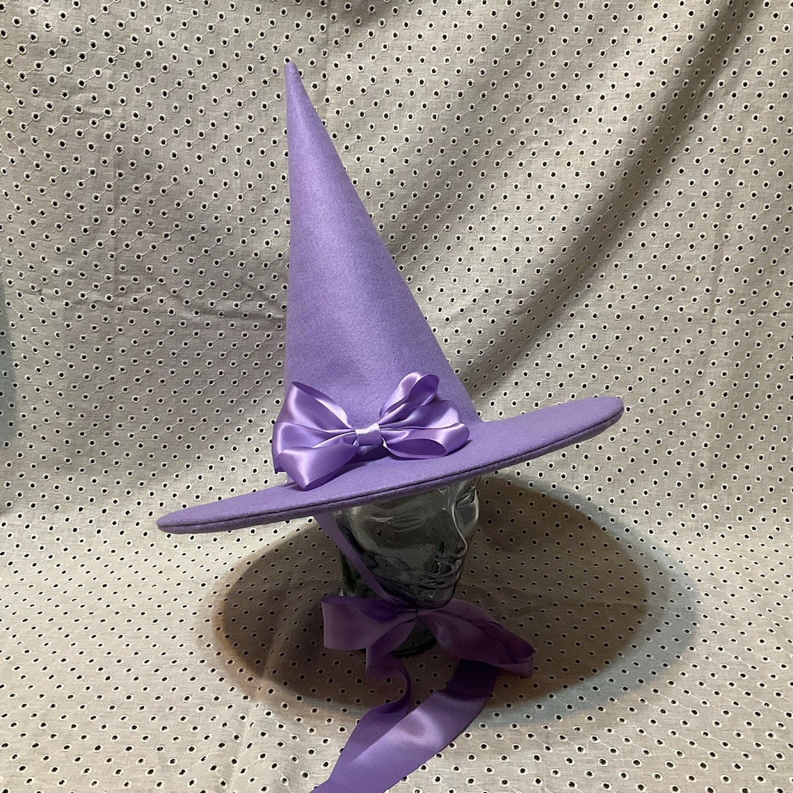 Wisteria Practical Witch Hat- Purple Wool Felt Hat With Satin Ribbon ...