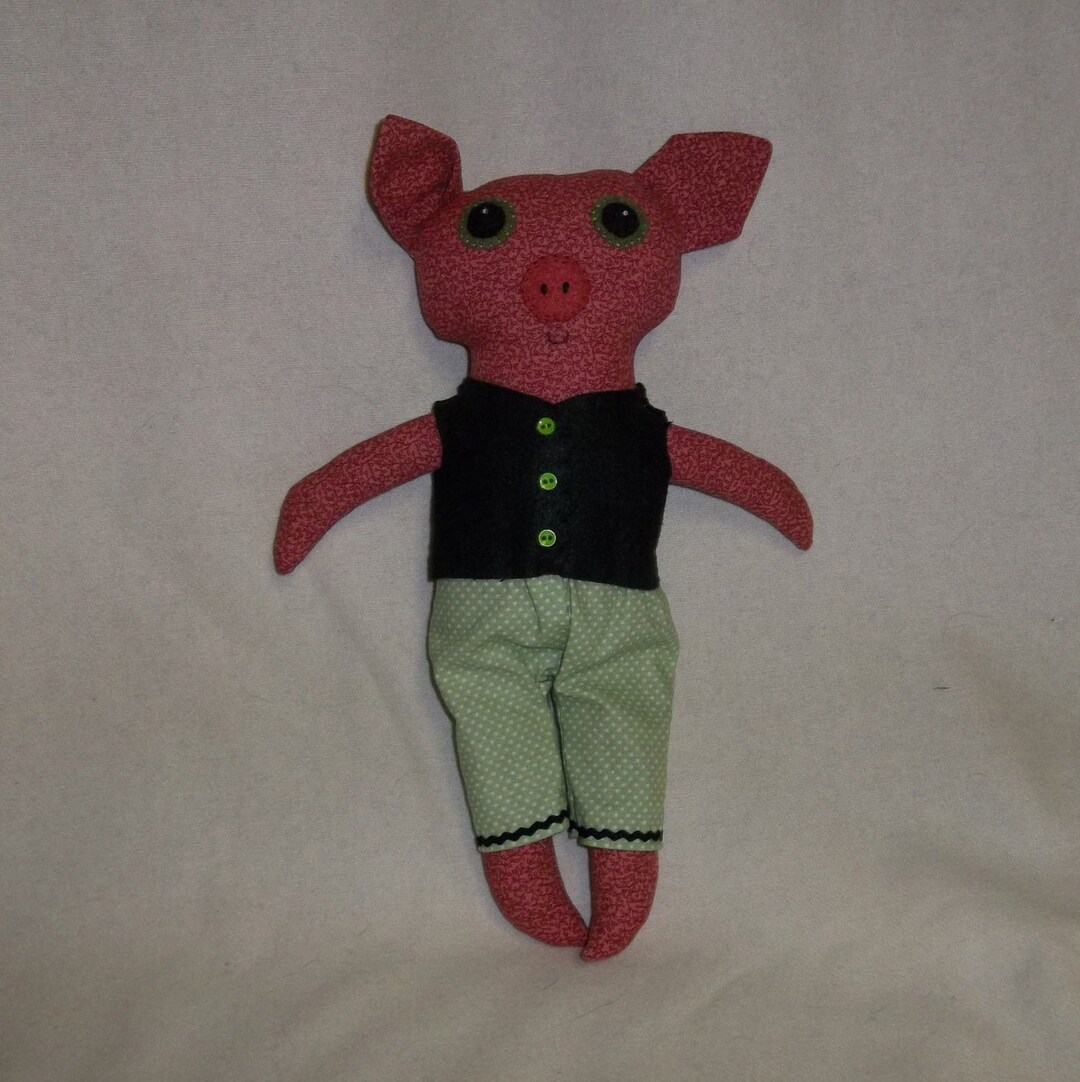 Augustus the Big Eyed Pig Doll - Etsy