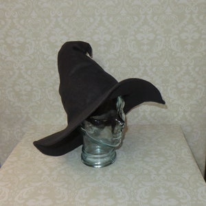 Everyday Black Wizard/witch Hat Crooked Top - Etsy