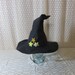 Black Starry Wizard/witch Hat- Black Wool Felt Hat With Wool Stars - Etsy