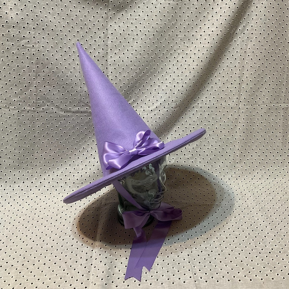 Wisteria Practical Witch Hat- Purple Wool Felt Hat With Satin Ribbon ...