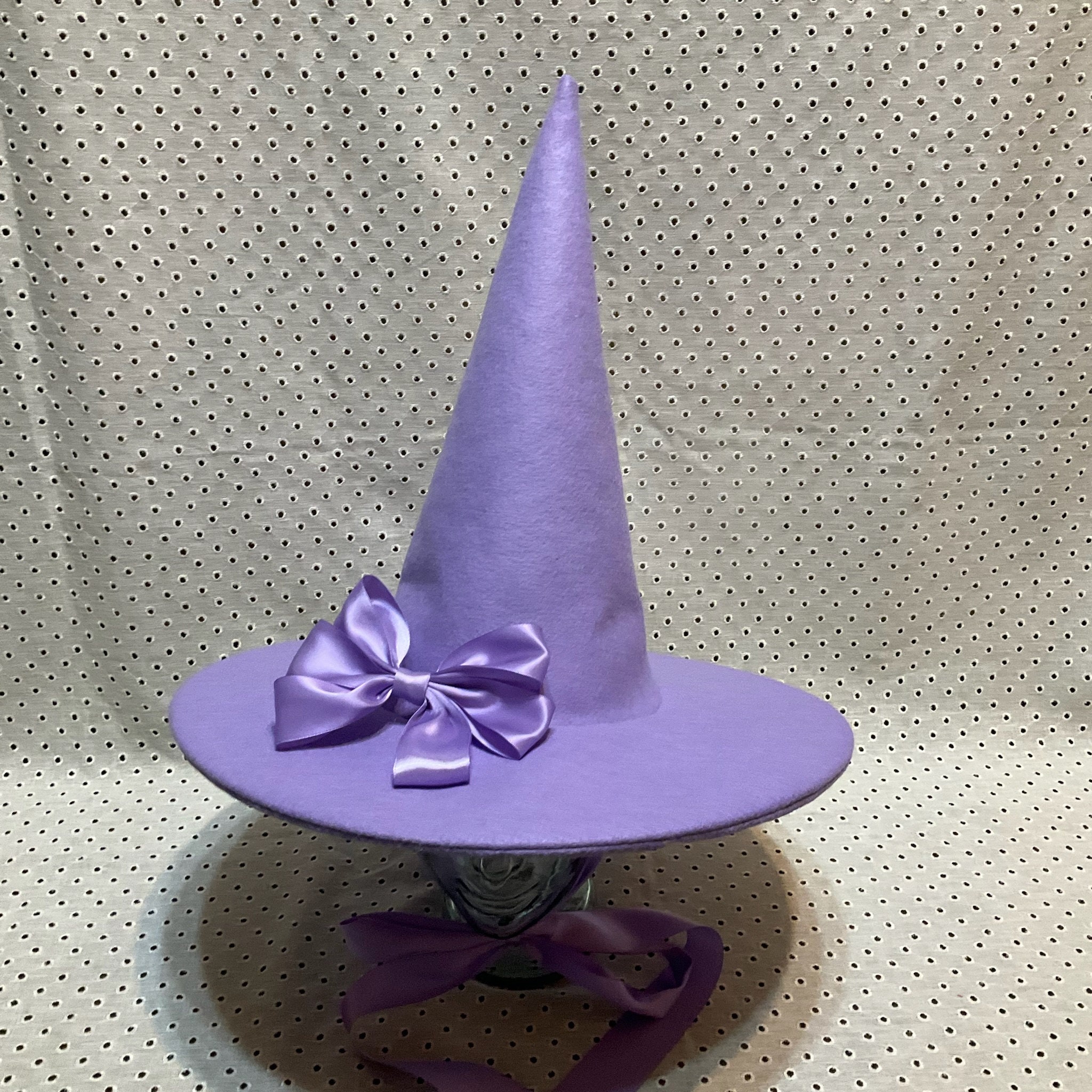 Wisteria Practical Witch Hat- Purple Wool Felt Hat With Satin Ribbon ...