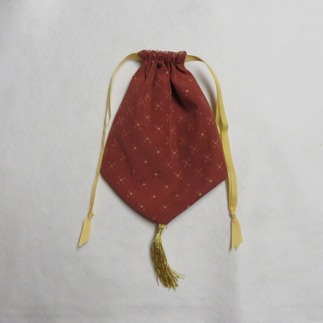 Brick Red and Gold Reticule- Regency Purse - Etsy