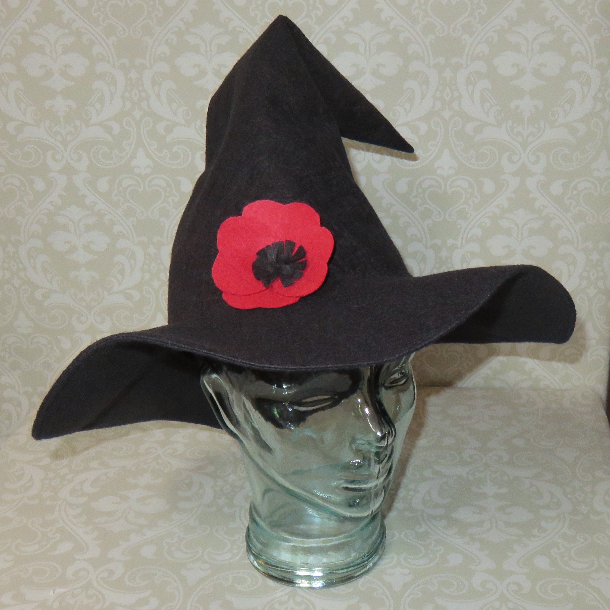 Everyday Black Wizard/witch Hat- Straight Top - Etsy