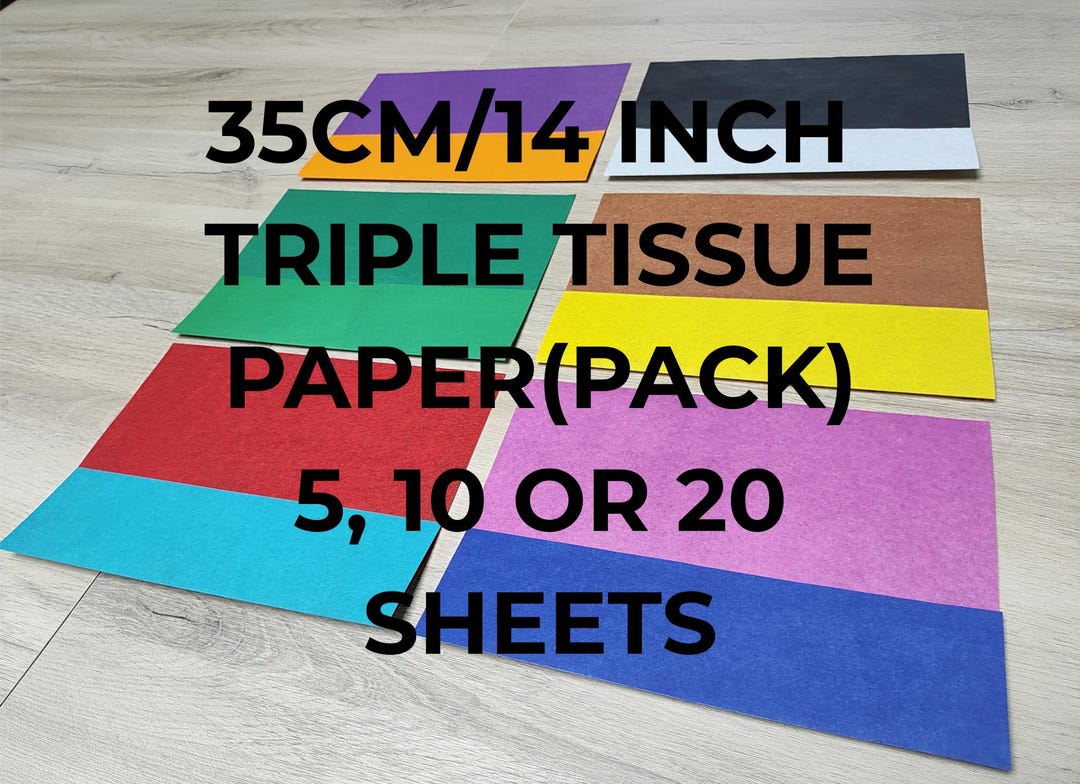 35cm/14" Triple Tissue Origami Paper (pack of 5, 10 or 20 Sheets) - Etsy