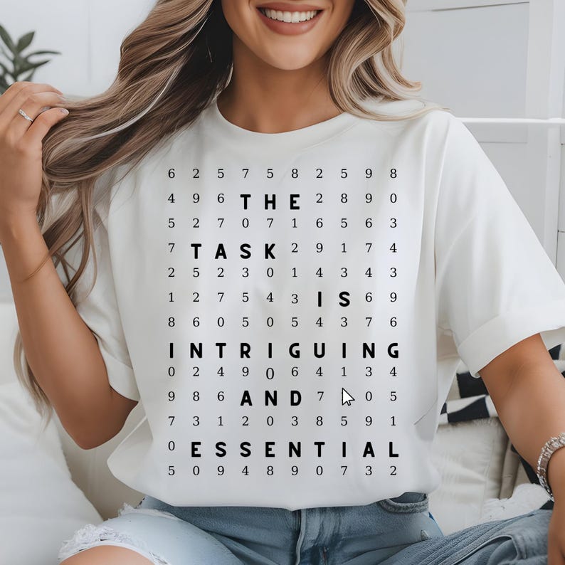 Word Search Graphic T-shirt, Funny Puzzle Lover Shirt, Brain Game Tee ...