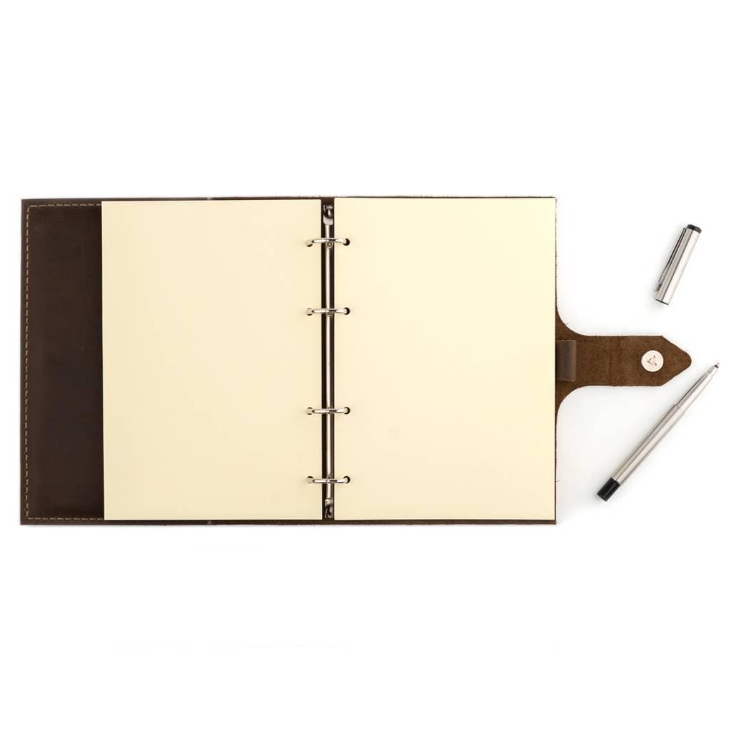 Leather 6 Ring Binder Planner, Monogrammed Leather Binder, Refillable 3 ...