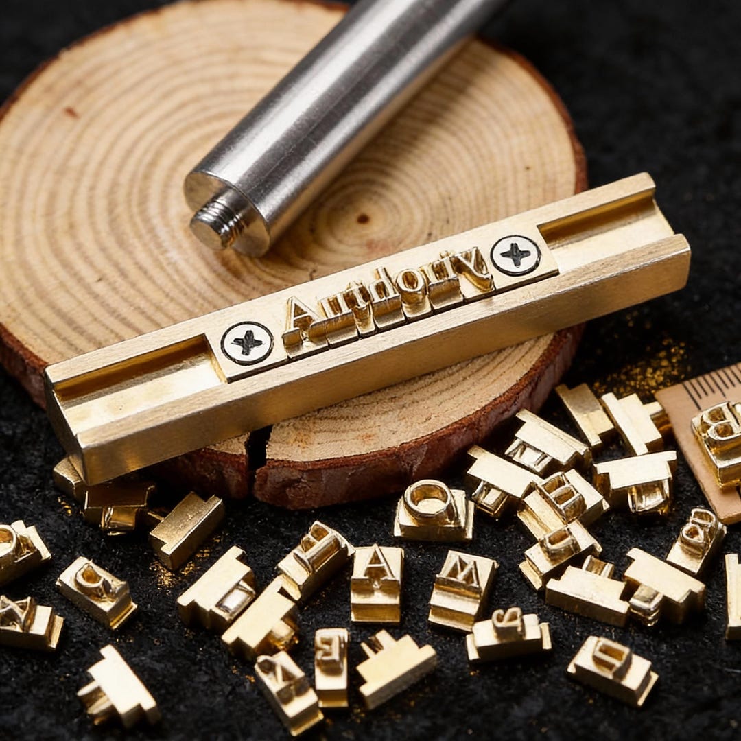 Brass Letter Stamping Set, Interchangeable Alphabet Stamp Set, Leather ...