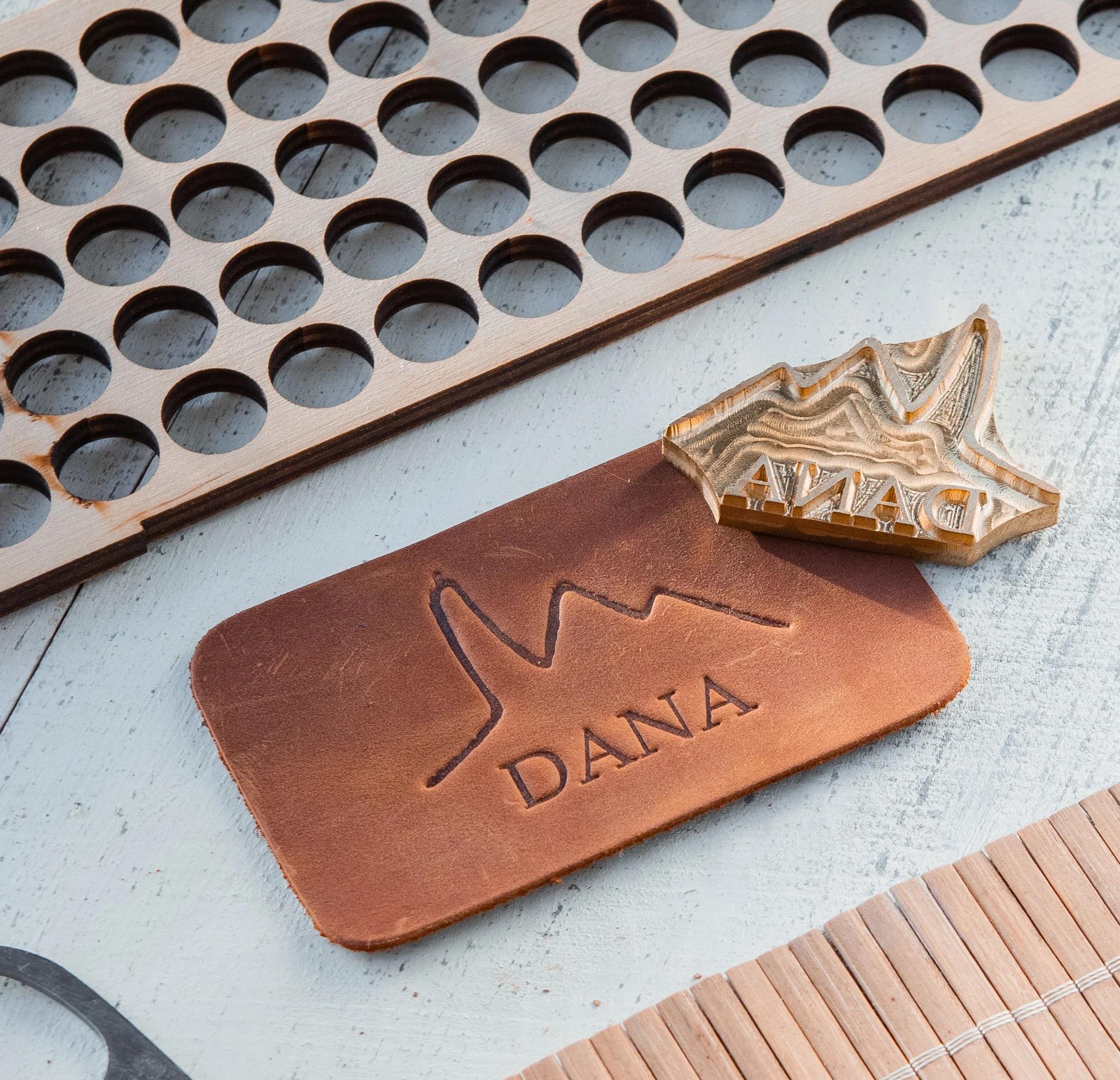 Leather Stamp Set, Custom Leather Stamp, Personalized Brass Leather ...