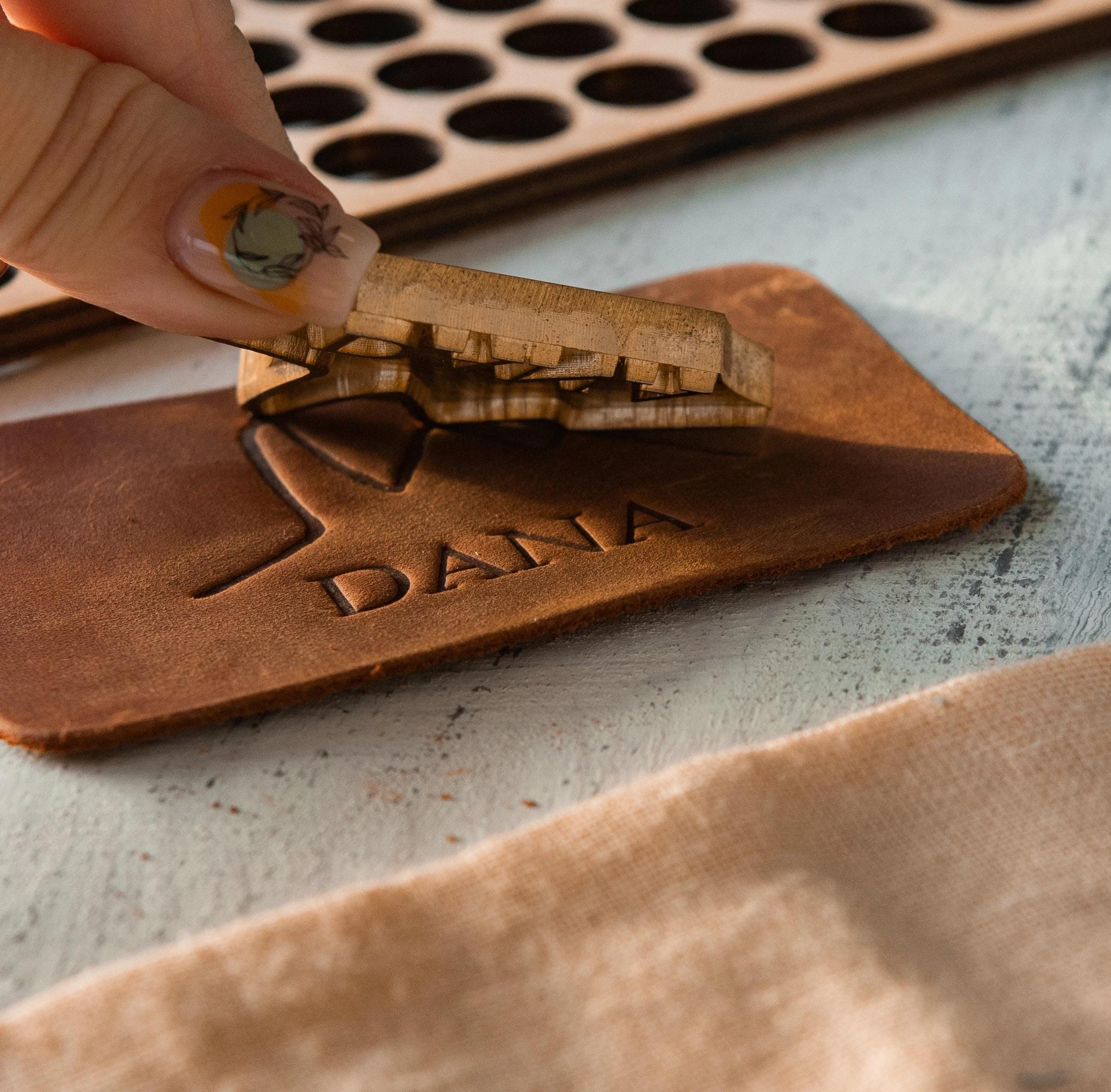 Leather Stamp Set, Custom Leather Stamp, Personalized Brass Leather ...