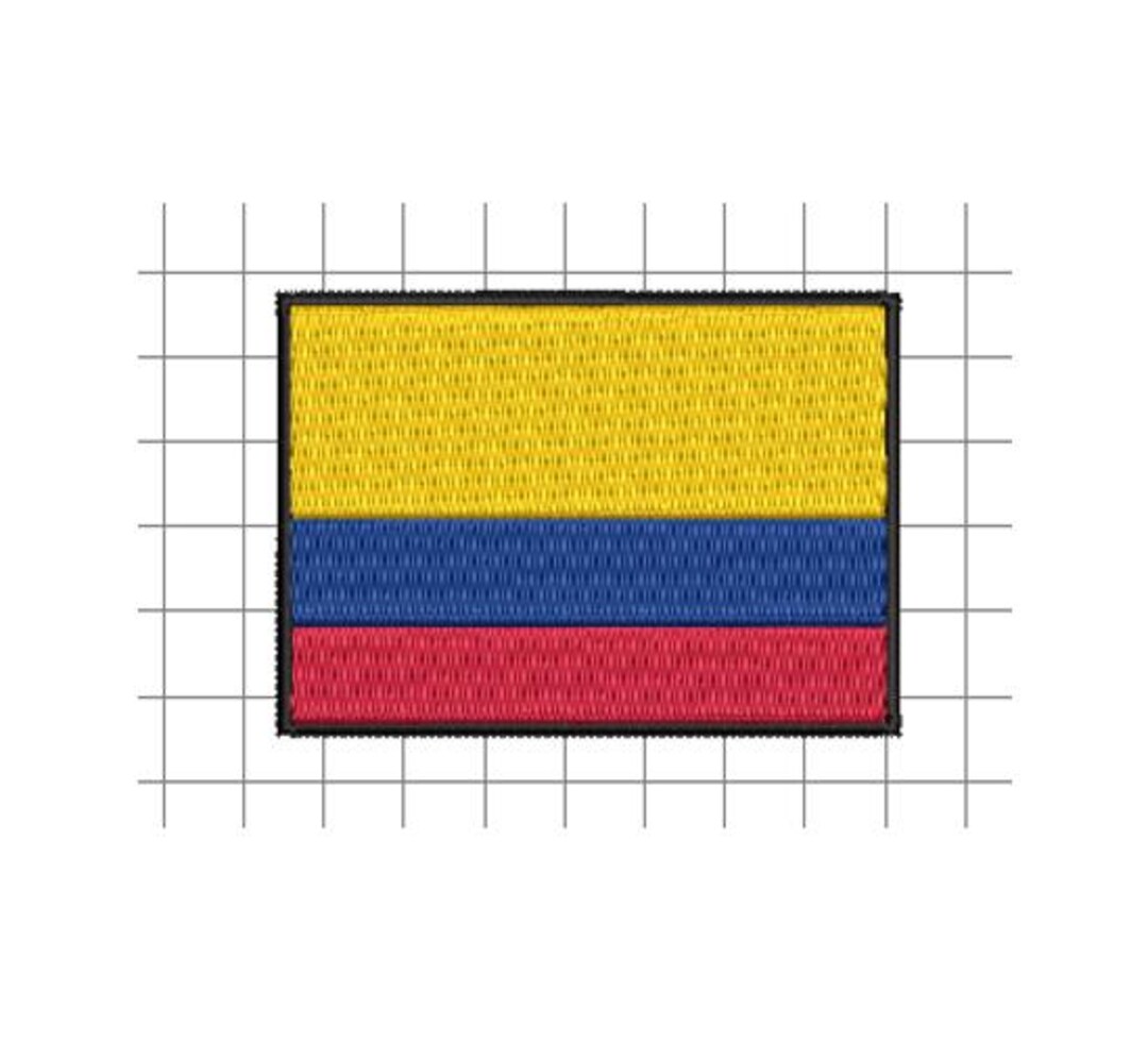 Colombia Flag Embroidery File, Embroidery File - Etsy