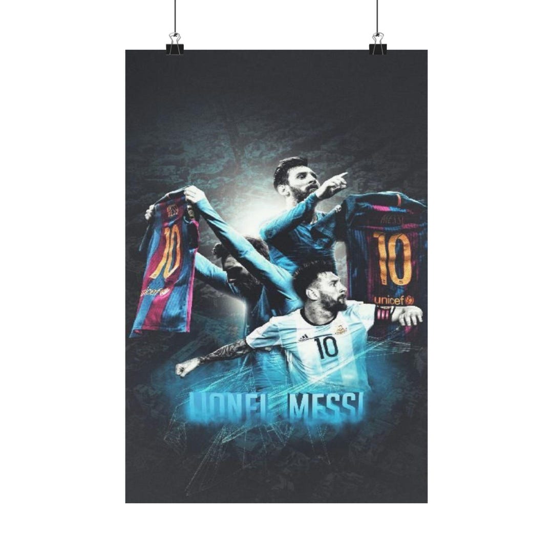 Lionel Messi Matte Vertical Poster, Soccer Wall Art, Football Decor ...