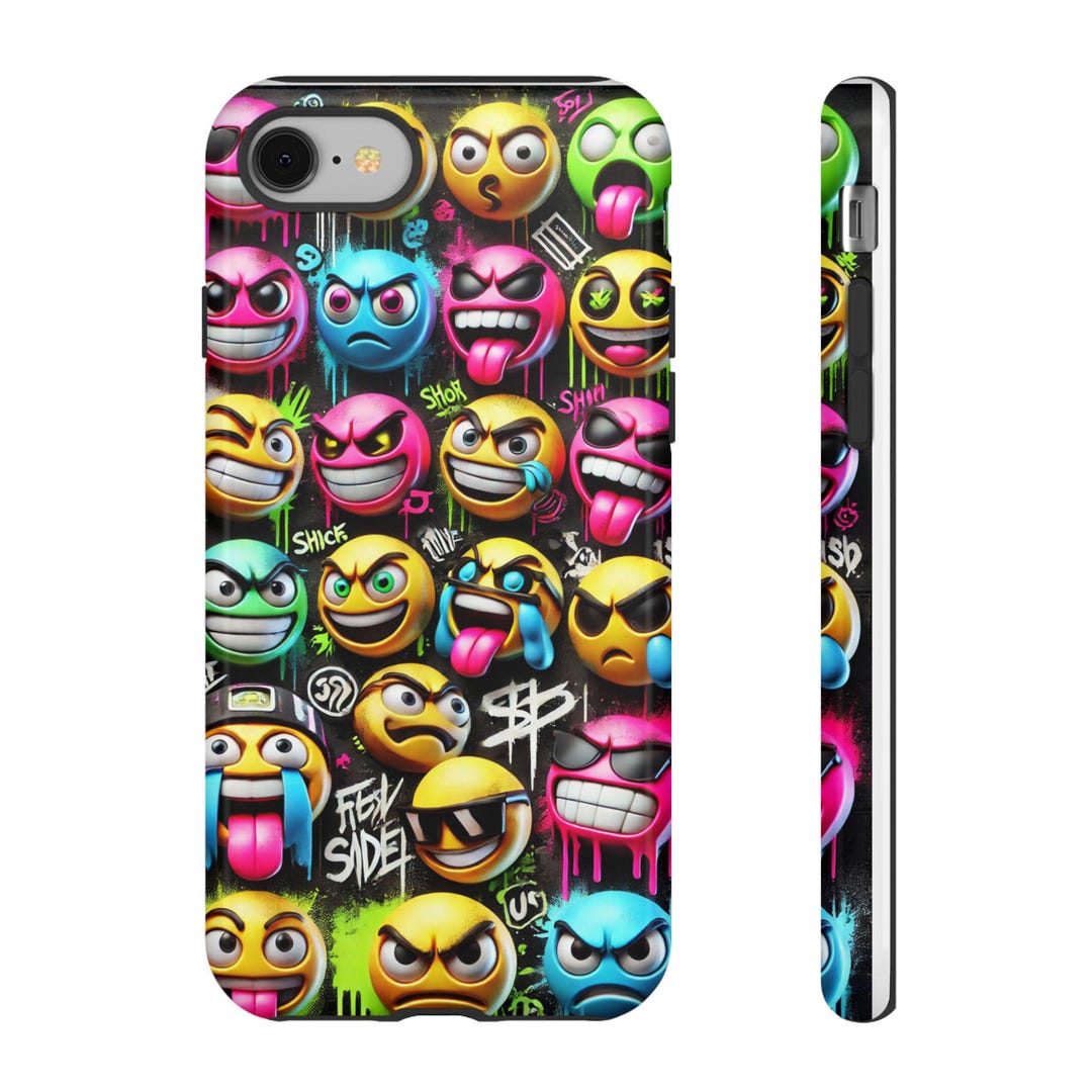 Colorful Emoji Phone Case, Tough Cases for Teens, Trendy Phone ...