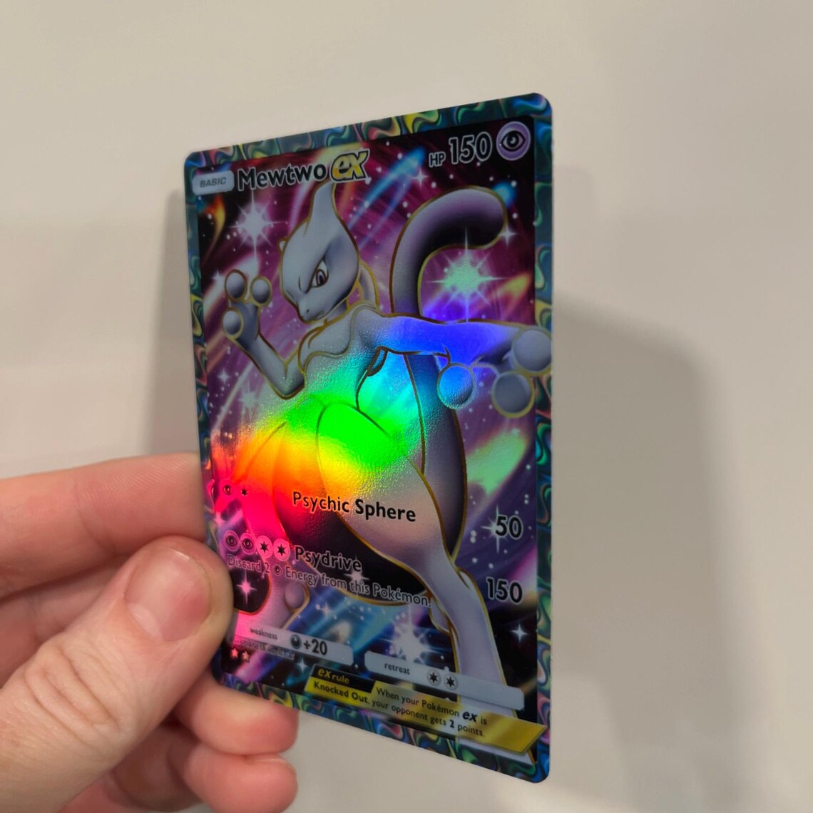 Mewtwo Ex Alt Art Holographic Pokémon TCG Pocket Self Made Card - Sharp ...