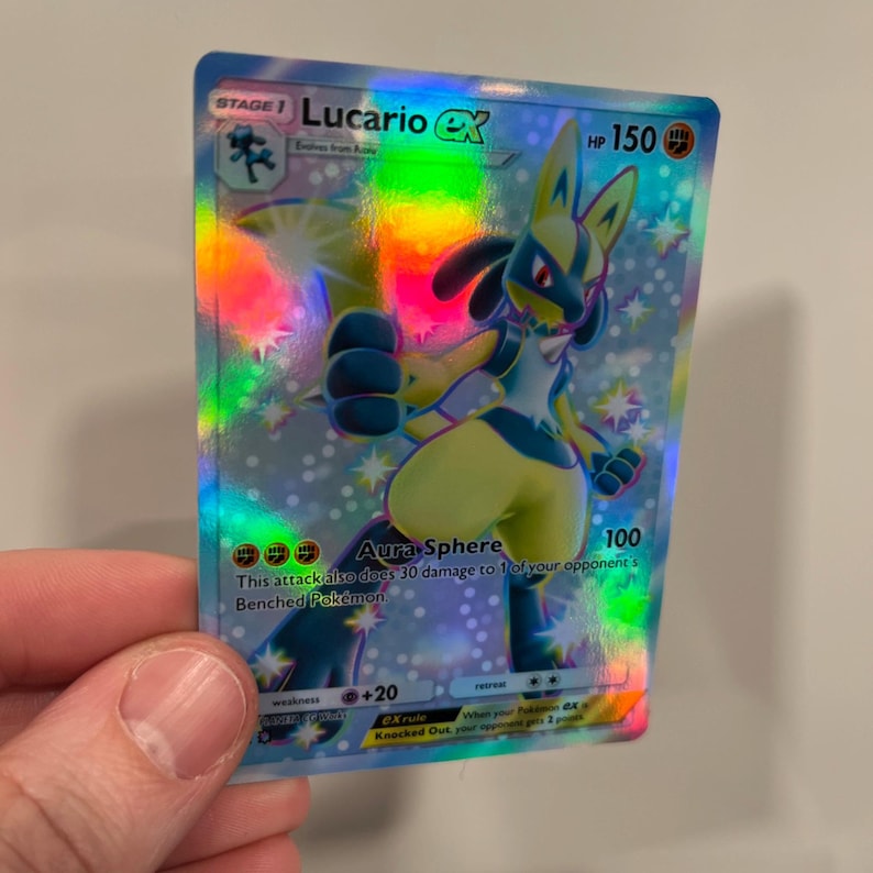 Shining Revelry Shiny Lucario Ex Holographic Printed Card Pokémon ...
