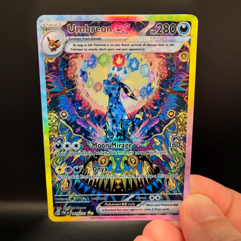 Umbreon Ex Pokémon Prismatic Evolutions SIR 161/131 | Custom Proxy Card ...