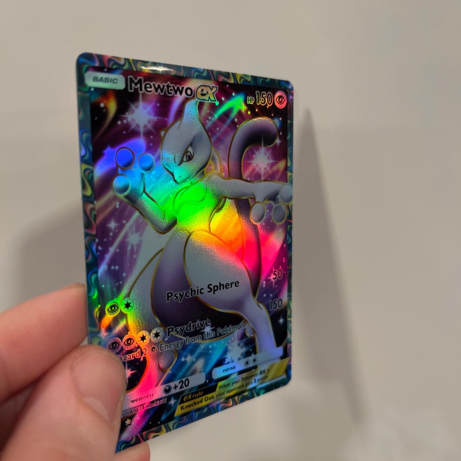 Mewtwo Ex Alt Art Holographic Pokémon TCG Pocket Self Made Card - Sharp ...
