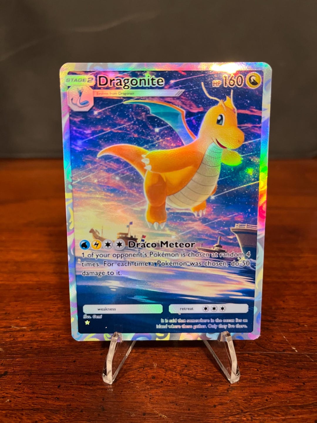 Pokémon TCG Pocket Dragonite Holographic Illustration Rare Self Made ...