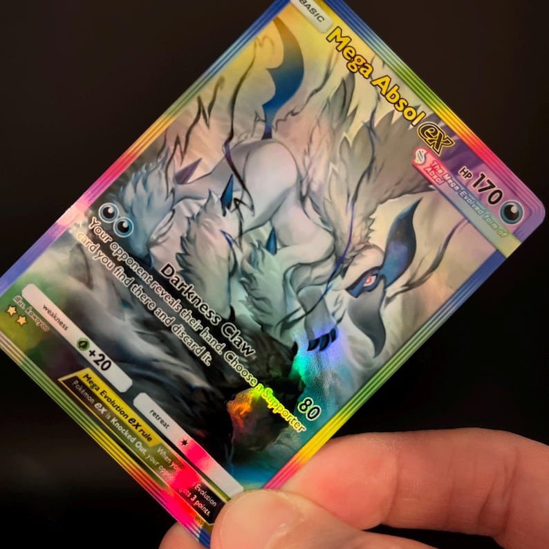 Mega Absol Ex- Pokémon TCG Pocket Premium Holo Custom Card Fan Art - Etsy