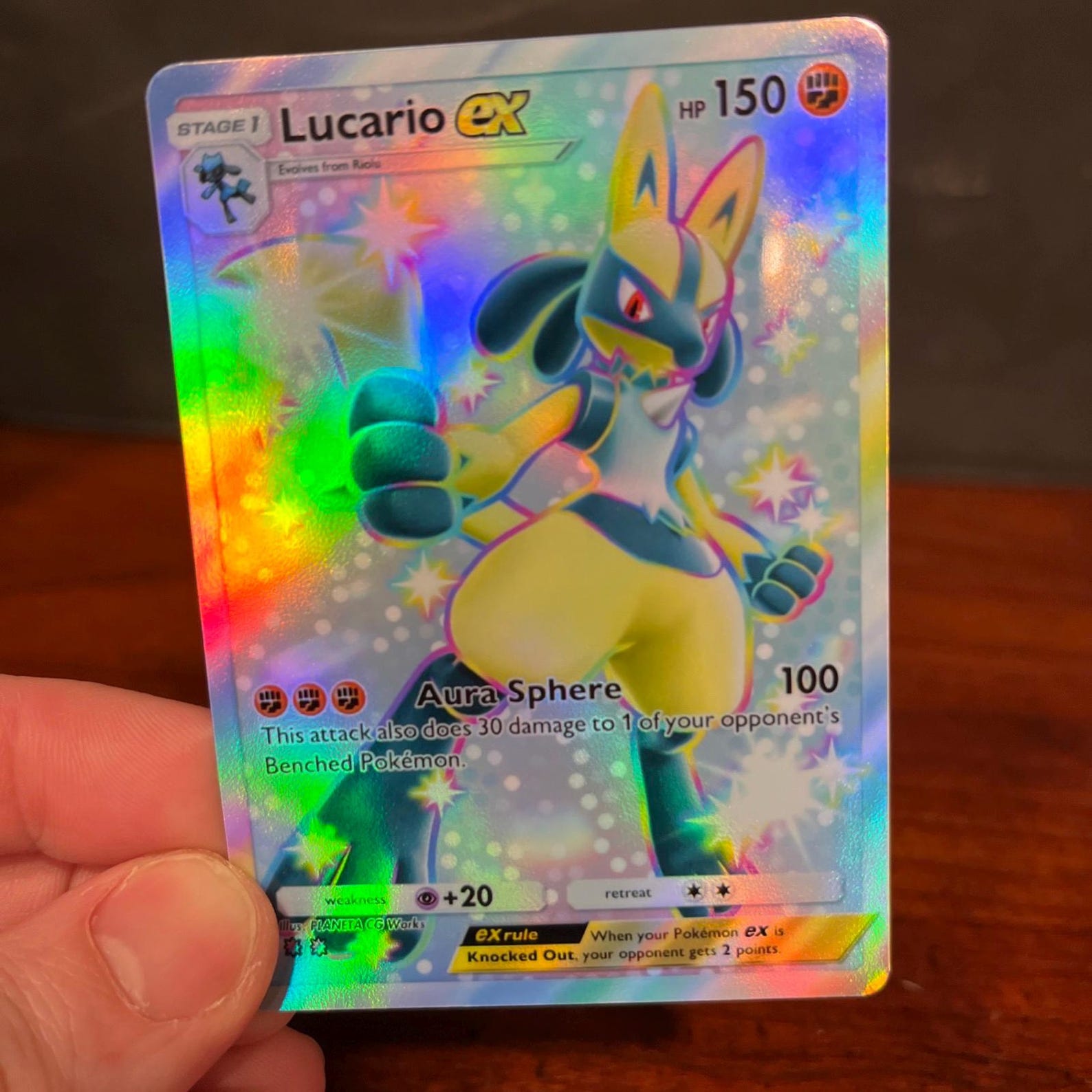 Shining Revelry Shiny Lucario Ex Holographic Printed Card Pokémon ...