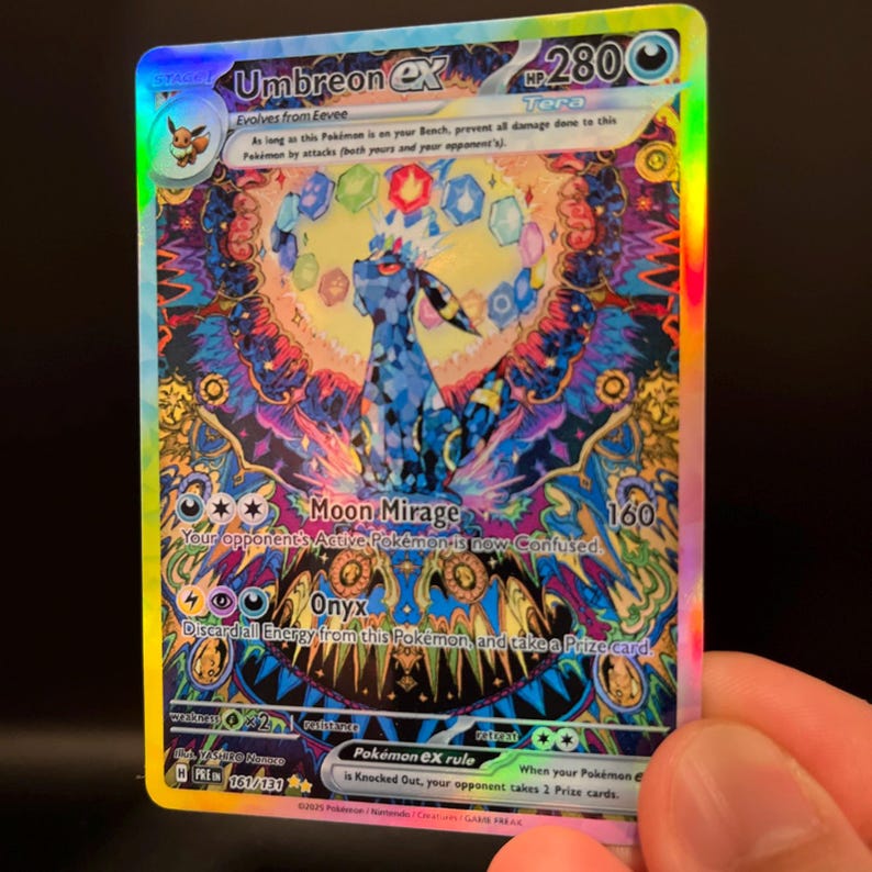 Umbreon Ex Pokémon Prismatic Evolutions SIR 161/131 | Custom Proxy Card ...