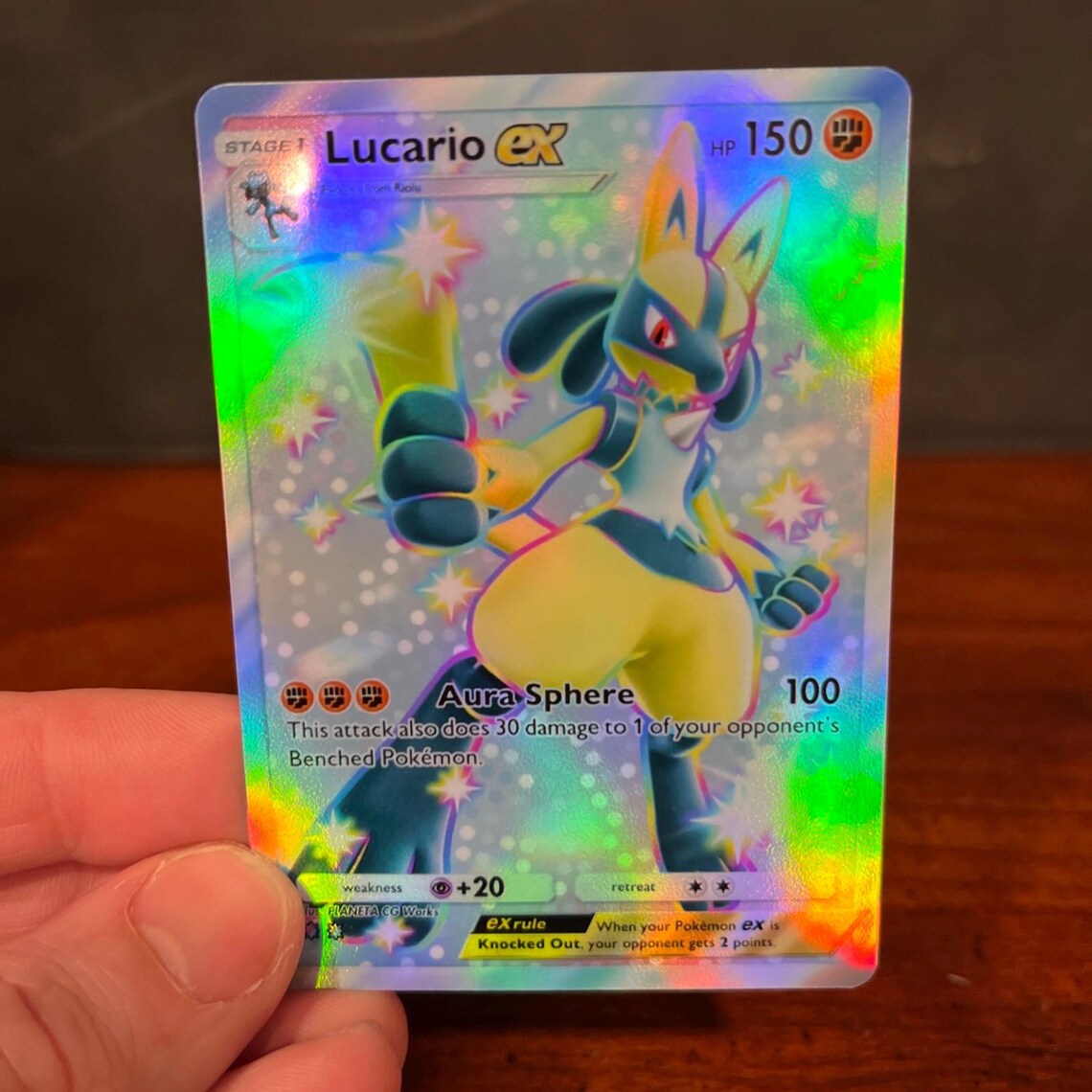 Shining Revelry Shiny Lucario Ex Holographic Printed Card Pokémon ...
