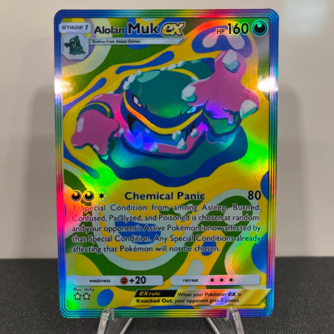 Alolan Muk Ex Holographic Pokémon TCG Pocket Self Made Card - Sharp ...