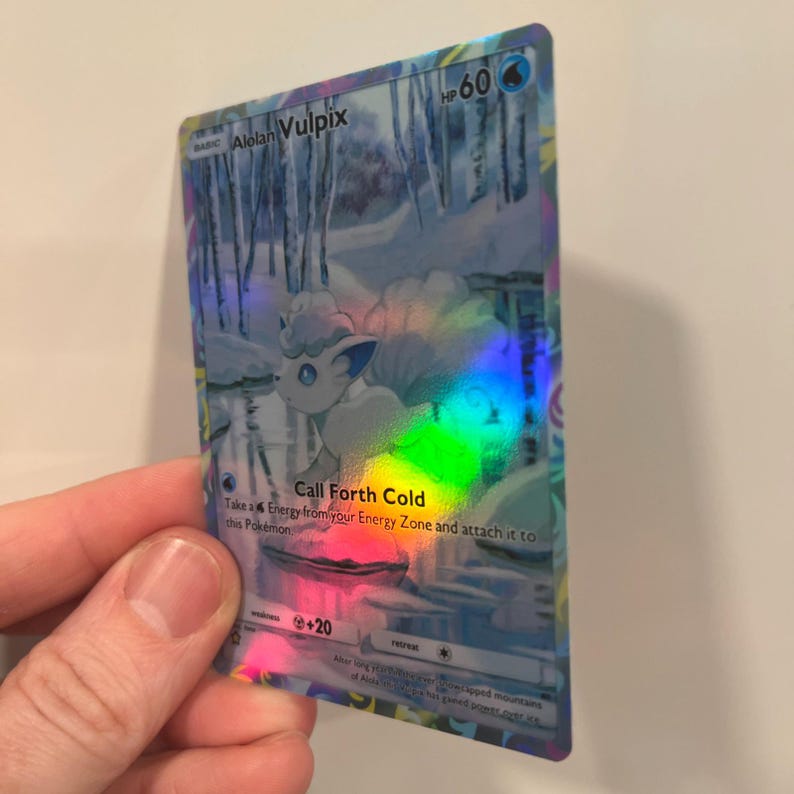 Alolan Vulpix Holographic Pokémon TCG Pocket Self Made Card - Sharp ...