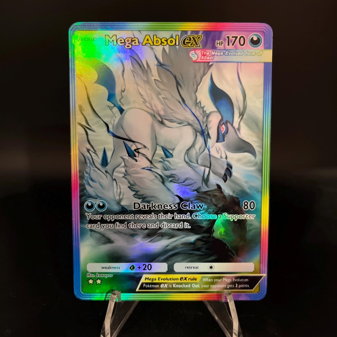 Mega Absol Ex- Pokémon TCG Pocket Premium Holo Custom Card Fan Art - Etsy