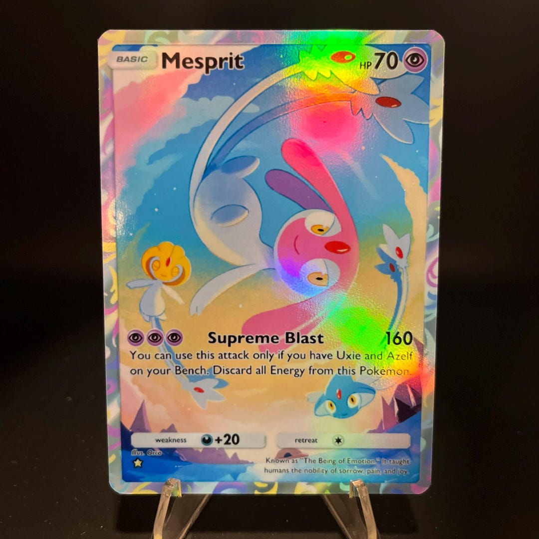 Mesprit Holographic Pokémon TCG Pocket Self Made Card - Sharp Details ...