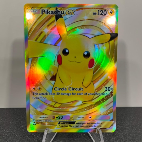 Gold Pikachu Card - Etsy