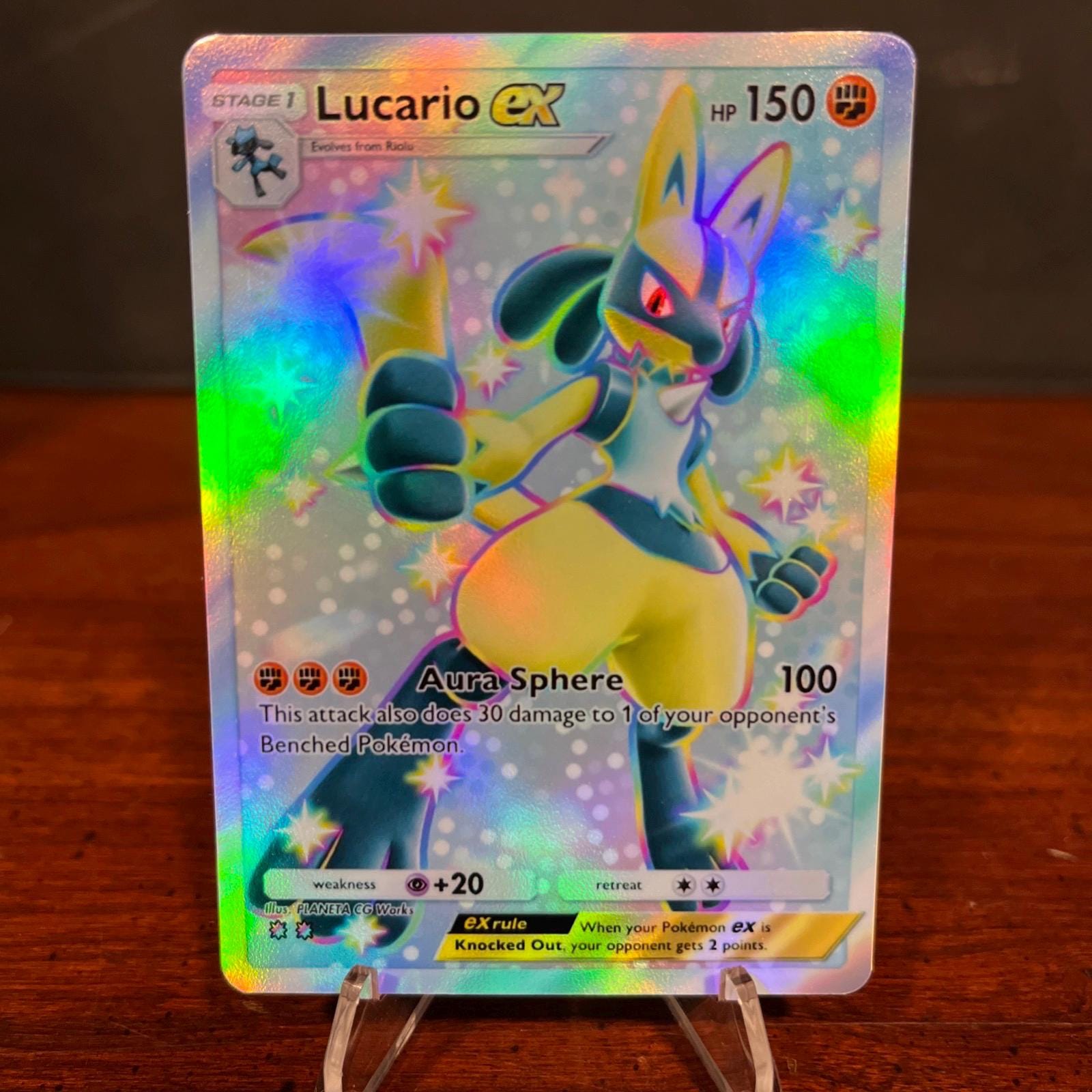 Shining Revelry Shiny Lucario Ex Holographic Printed Card Pokémon ...