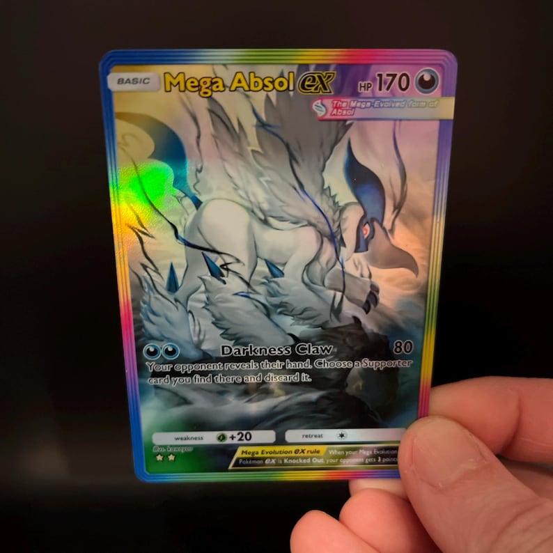 Mega Absol Ex- Pokémon TCG Pocket Premium Holo Custom Card Fan Art - Etsy