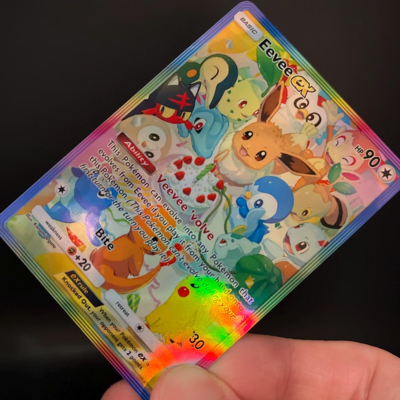 Eevee Ex Birthday Promo - Pokémon TCG Pocket Premium Holo Custom Card ...