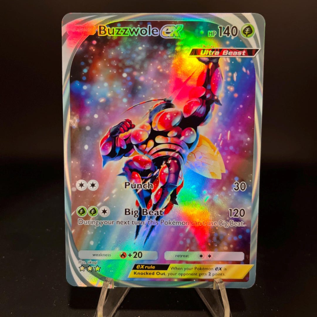 Buzzwole Ex Immersive Holographic Pokémon TCG Pocket Self Made Card ...