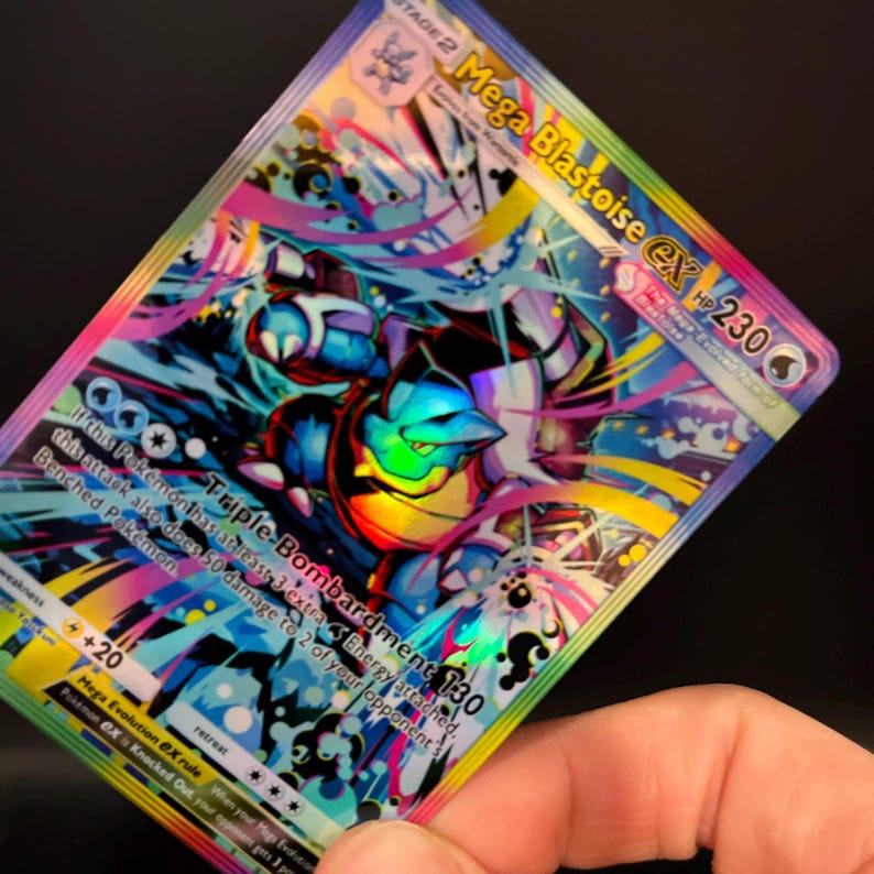 Mega Blastoise Ex - Holo Fan Card Pokémon TCG Pocket Art - Etsy