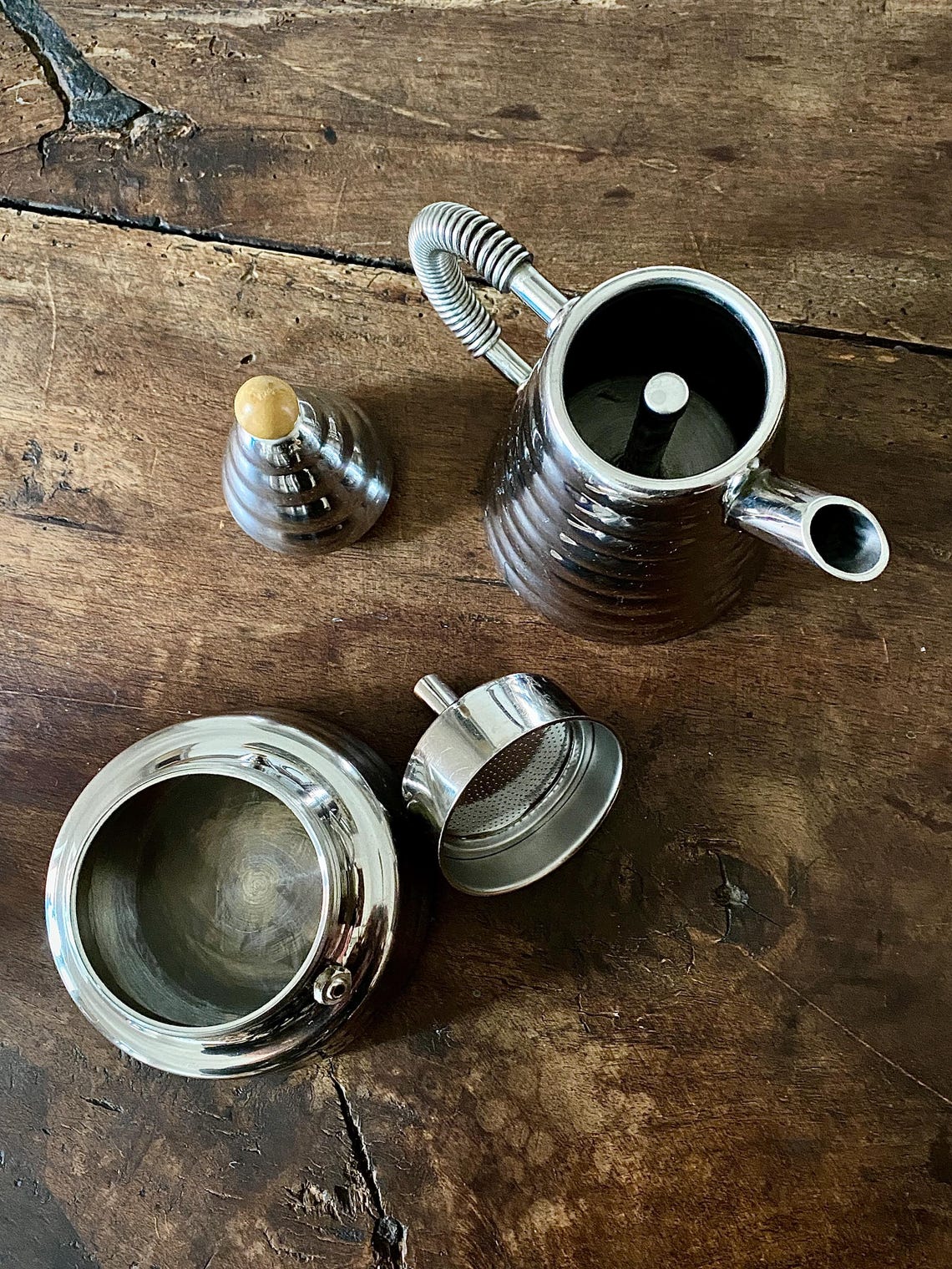 Vintage Stella Archimede Moka Pot – Italian Stainless Steel Coffee ...